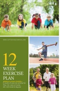Get Fit! 12 Week Exercise Plan for Tweens & Teens | Captivating Compass