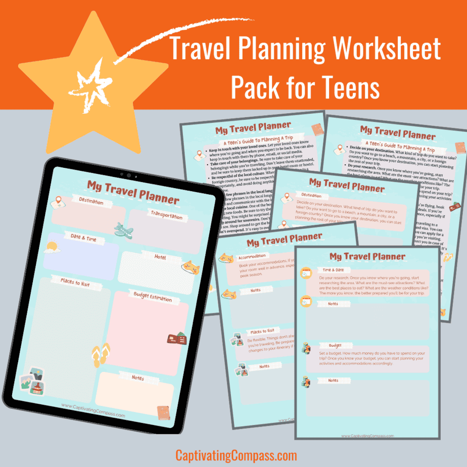Trip Planning Worksheet: Life Skills Guide For Teens