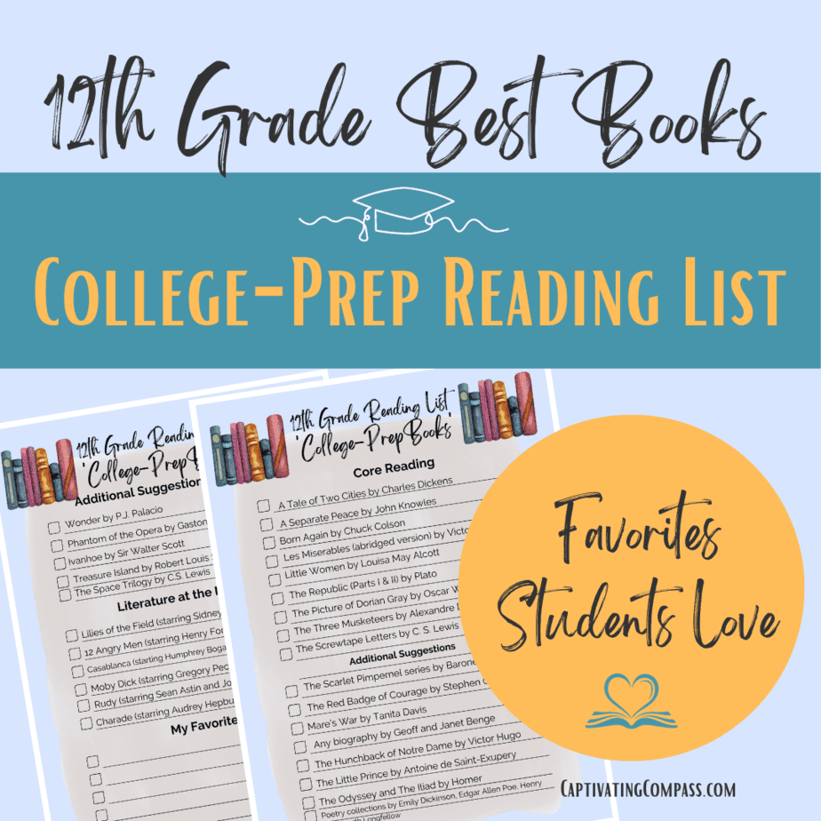 12th Grade Reading List: College-Prep For Homeschoolers | Captivating ...